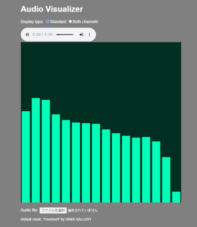 GitHub - furyutei/jsAudioVisualizerExample: JavaScriptによるAudio Visualizer実装例